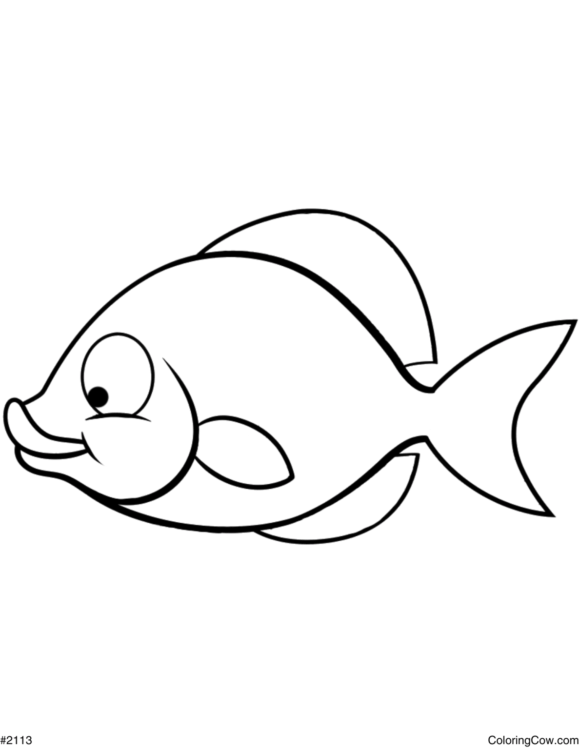 Easy Fish Coloring Page