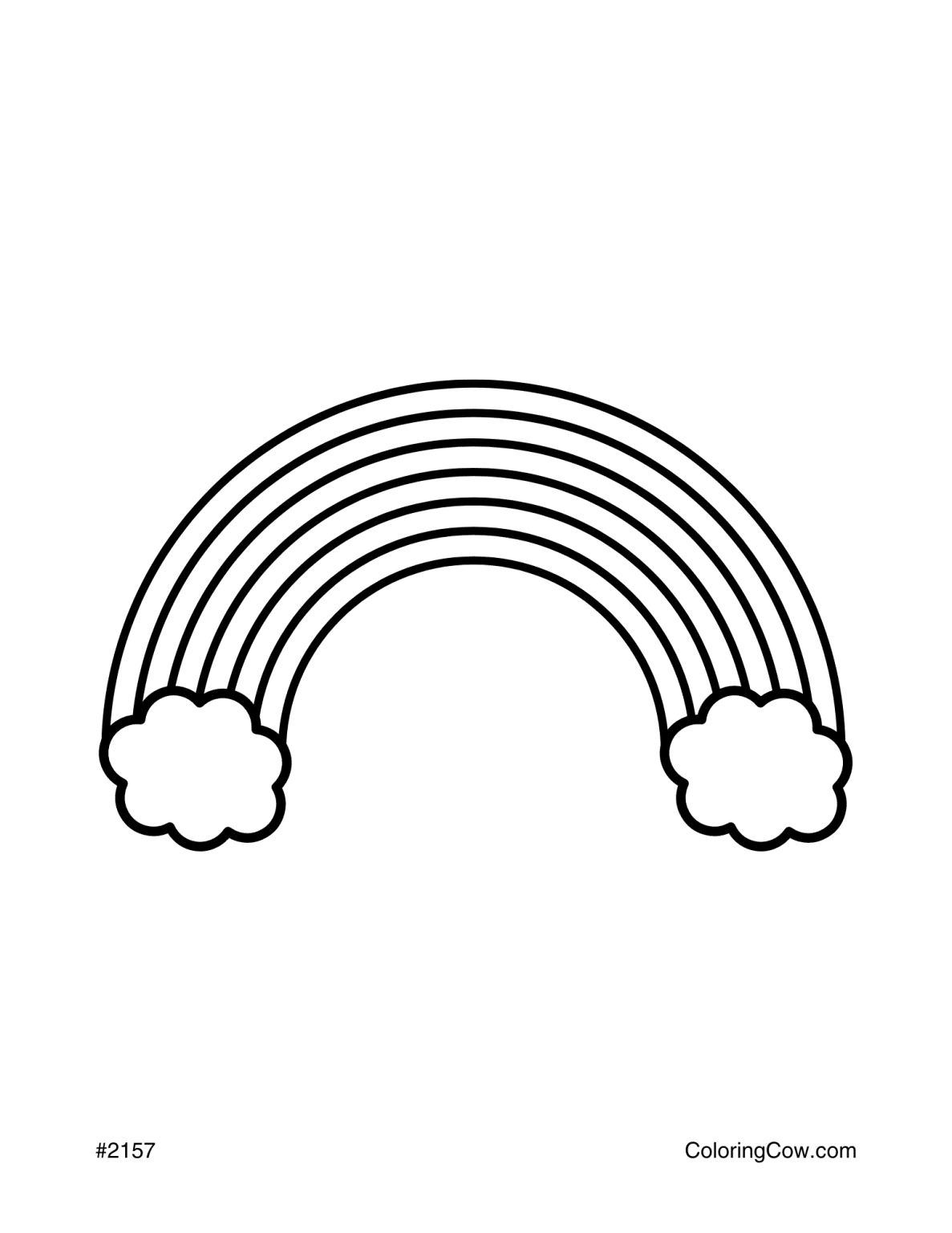 Easy Rainbow Coloring Page