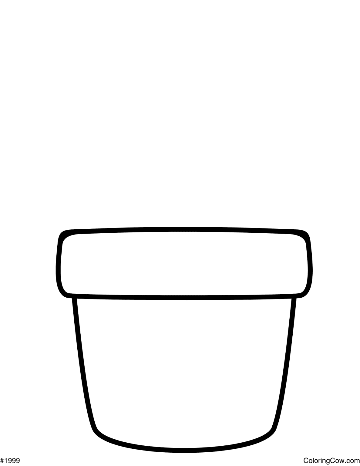 plant pot colouring template