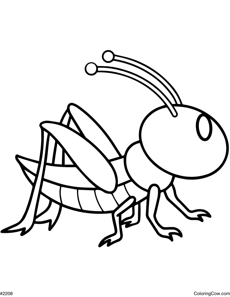 Grasshopper Coloring Page