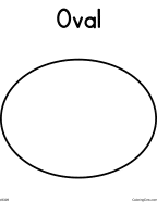 Oval Shape Coloring Page