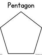 Pentagon Shape Coloring Page