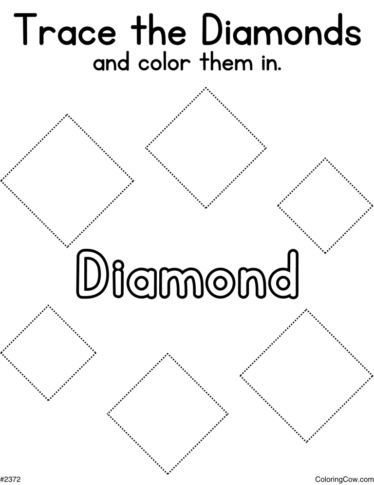 Shape Coloring Pages - Coloring Cow