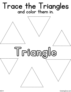 Trace the Triangles Coloring Page