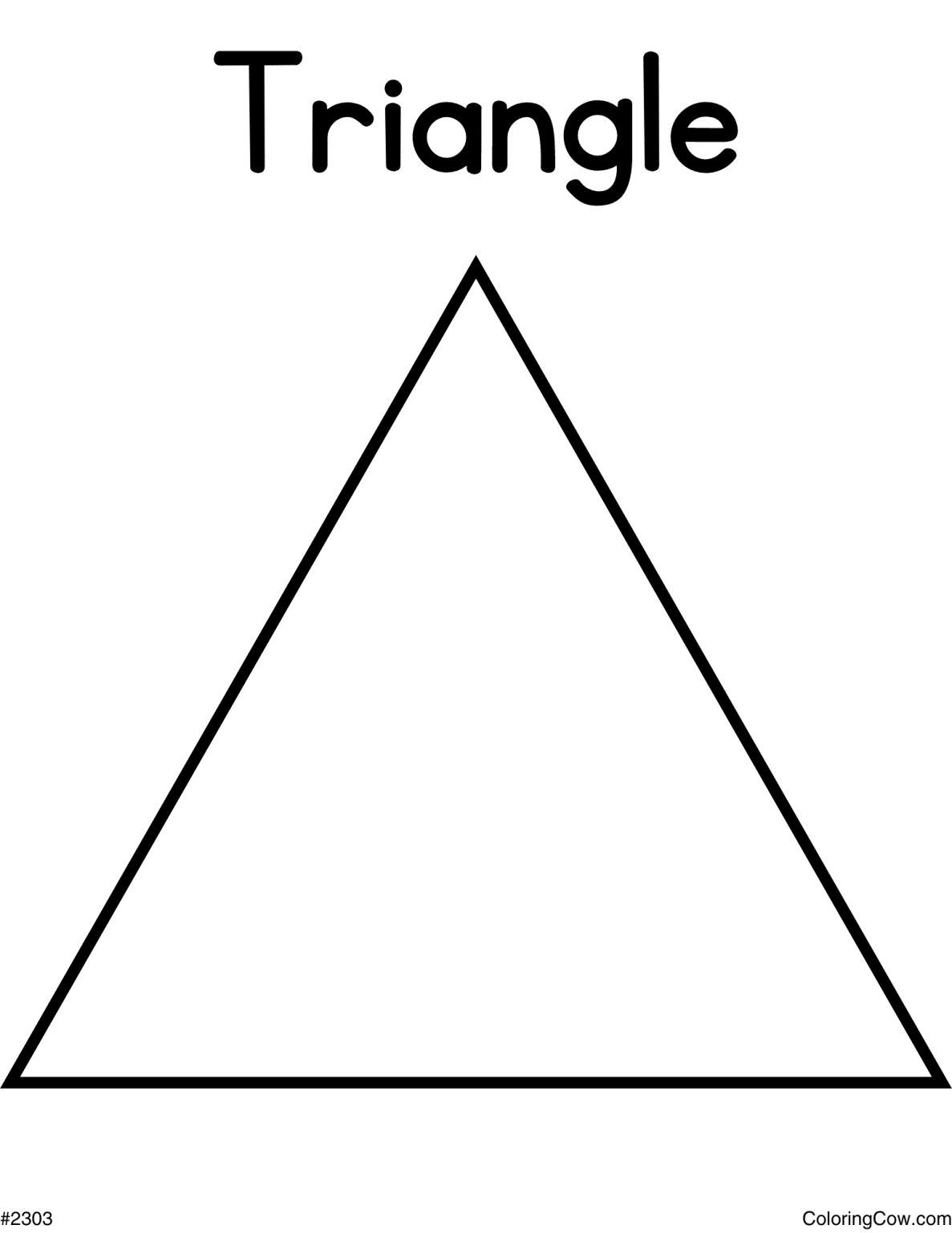 Triangle Shape Coloring Page
