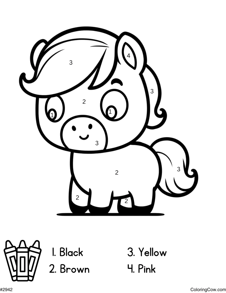 Easy Horse Coloring Page
