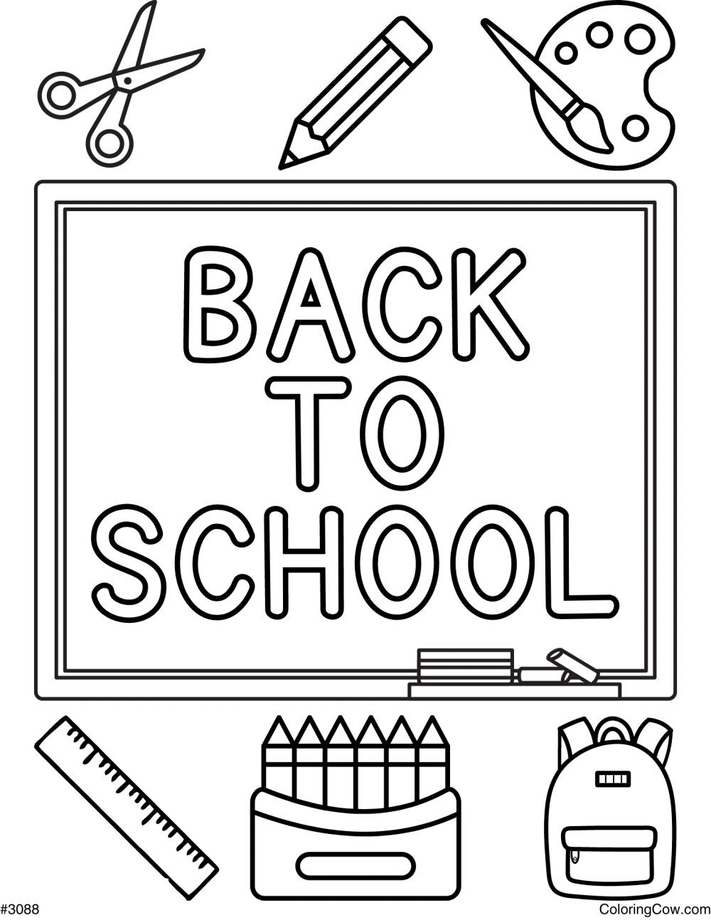 Back to School Coloring Page