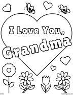 I Love You Grandma Coloring Page