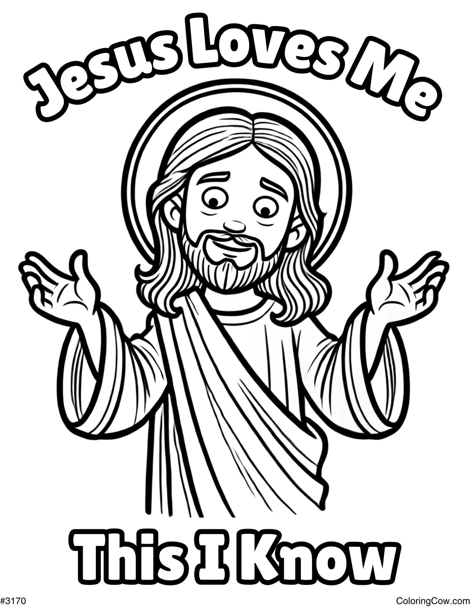 Jesus Loves Me Coloring Page