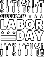 Labor Day Coloring Page
