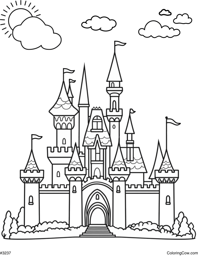 Princess Castle Coloring Page