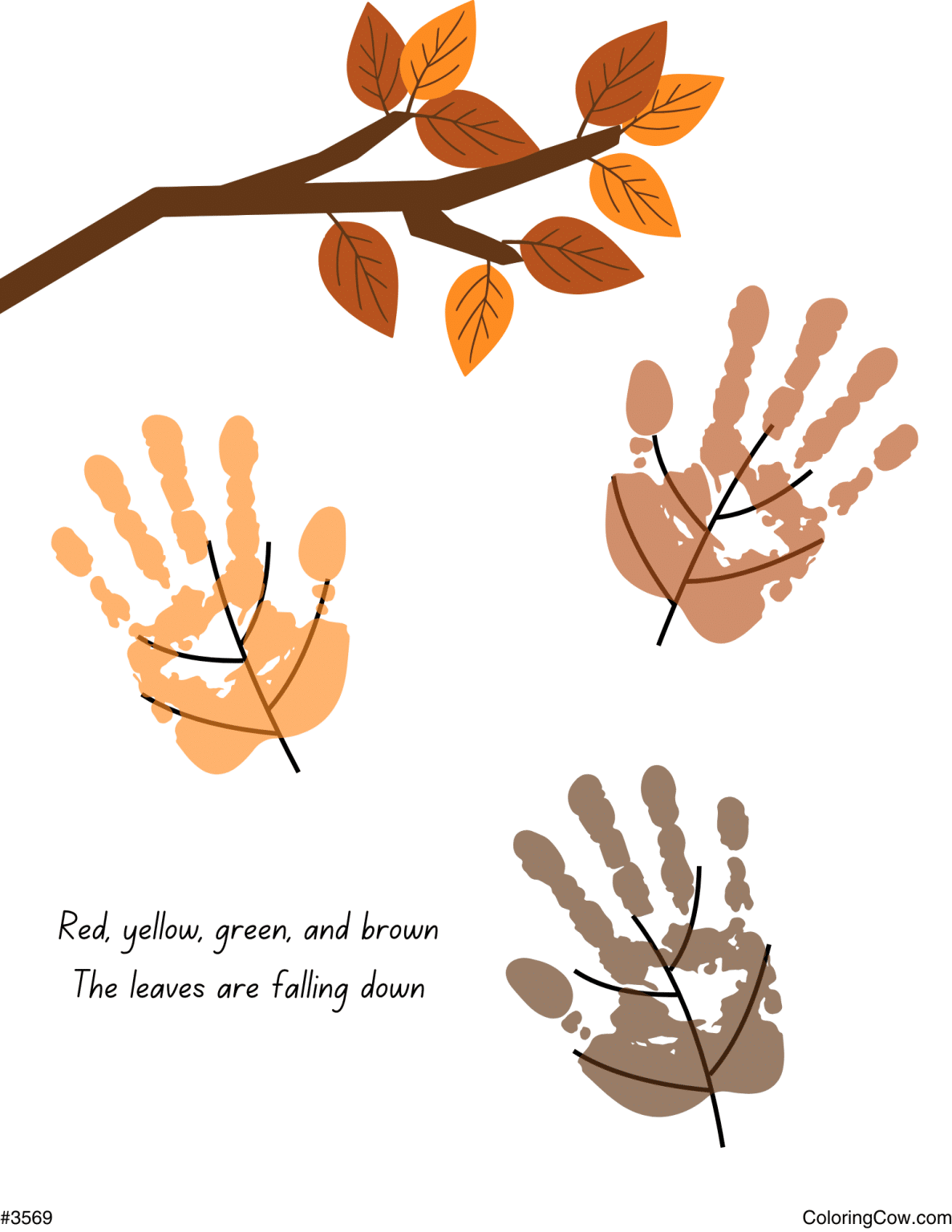 Fall Leaf Handprint Craft