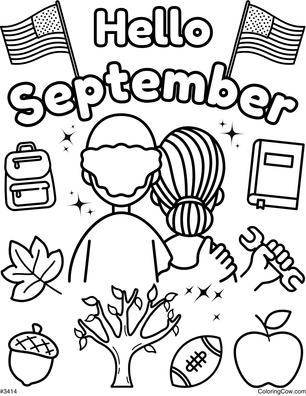 Month Coloring Pages - Coloring Cow