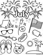 July Coloring Page