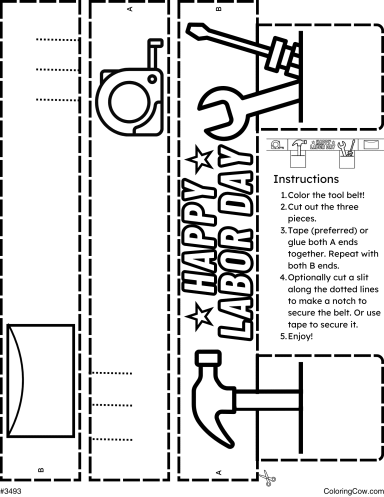 Labor Day Coloring Page