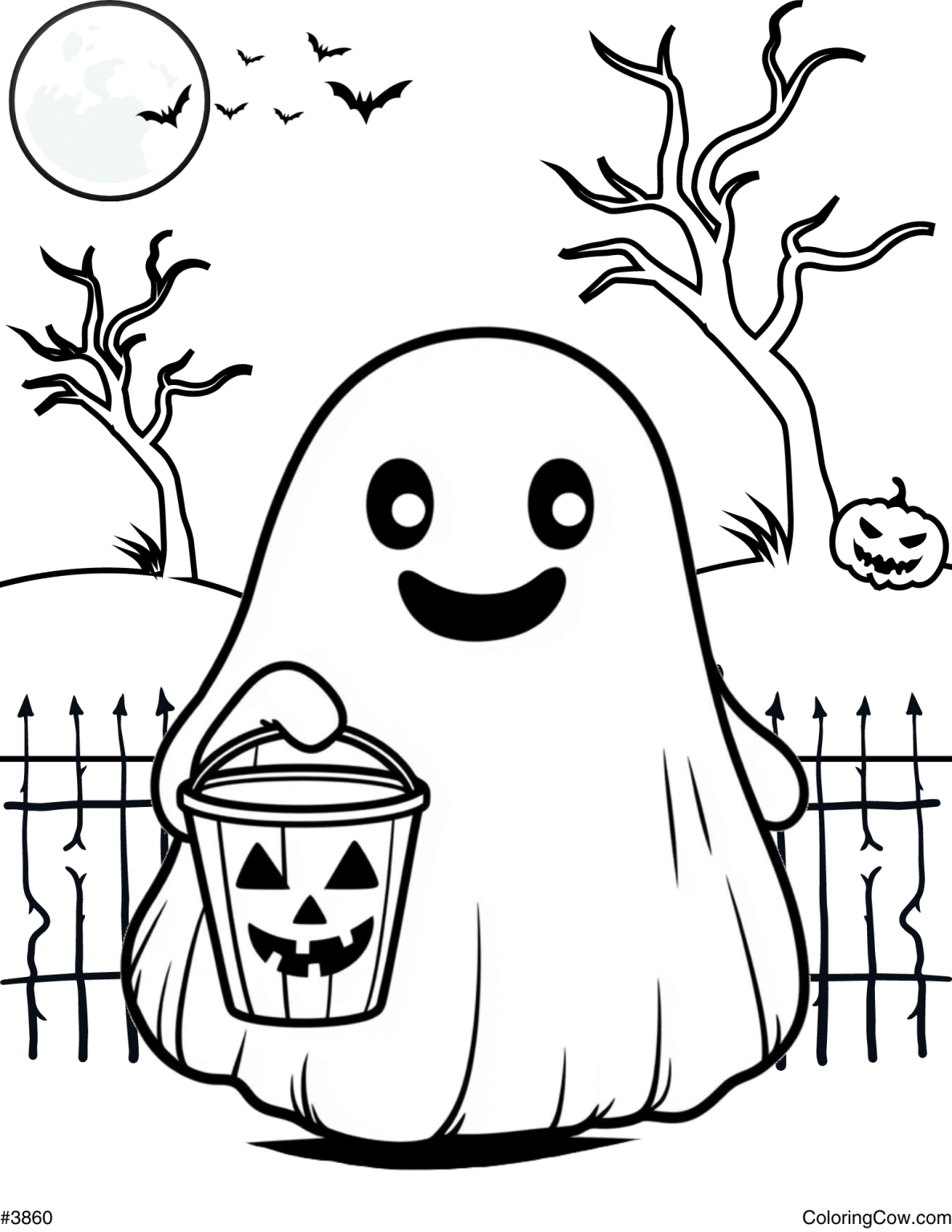 Scream Mask Coloring Page