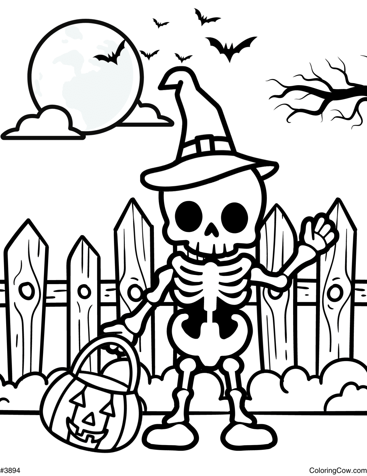 Halloween Coloring Pages - Coloring Cow