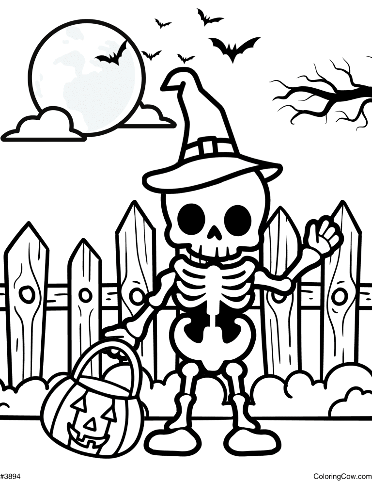 Halloween Coloring Pages - Coloring Cow