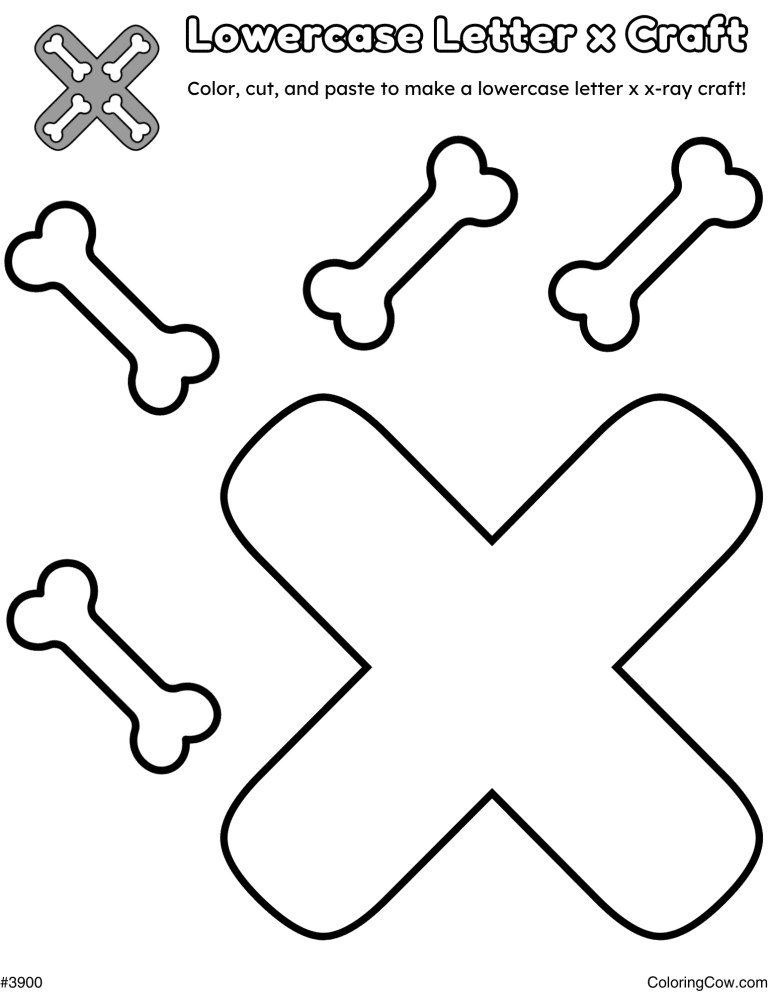 Lowercase Letter x X-Ray Craft