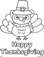 Easy Thanksgiving Coloring Page