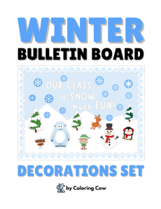 Winter Bulletin Board Decorations Set