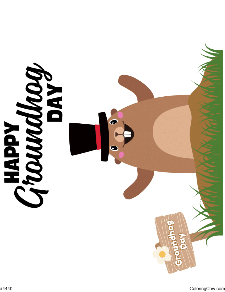 Groundhog Day Handprint Craft