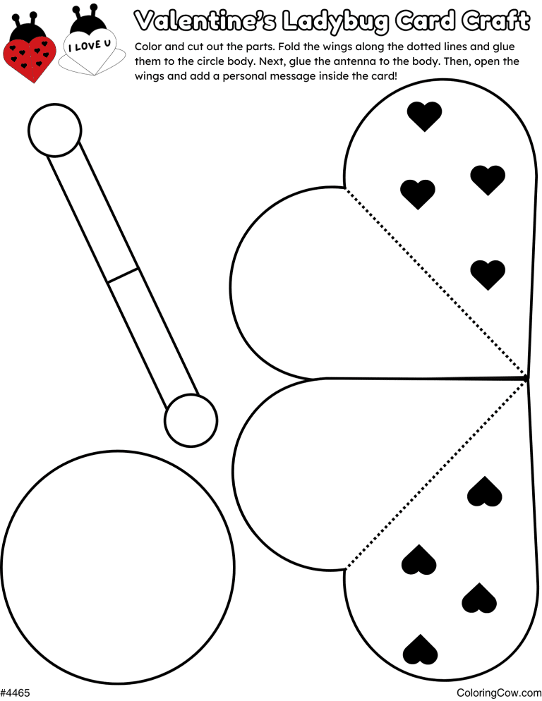 Valentine's Ladybug Card Craft