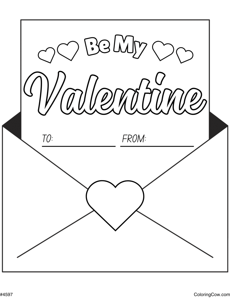 Be My Valentine Coloring Page