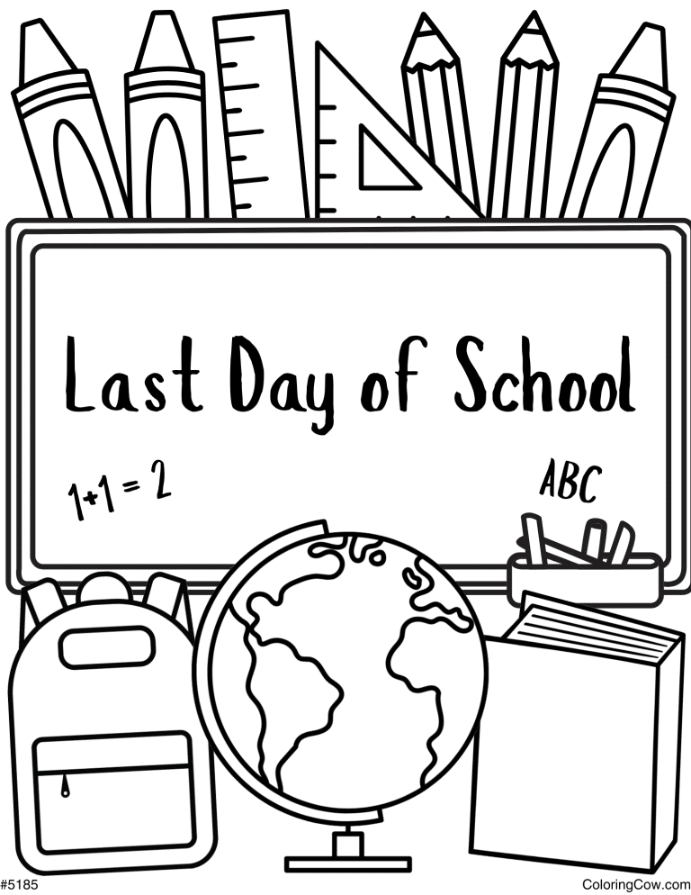 Last Day of School Coloring Page