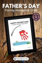 Father's Day Fishing Handprint Craft