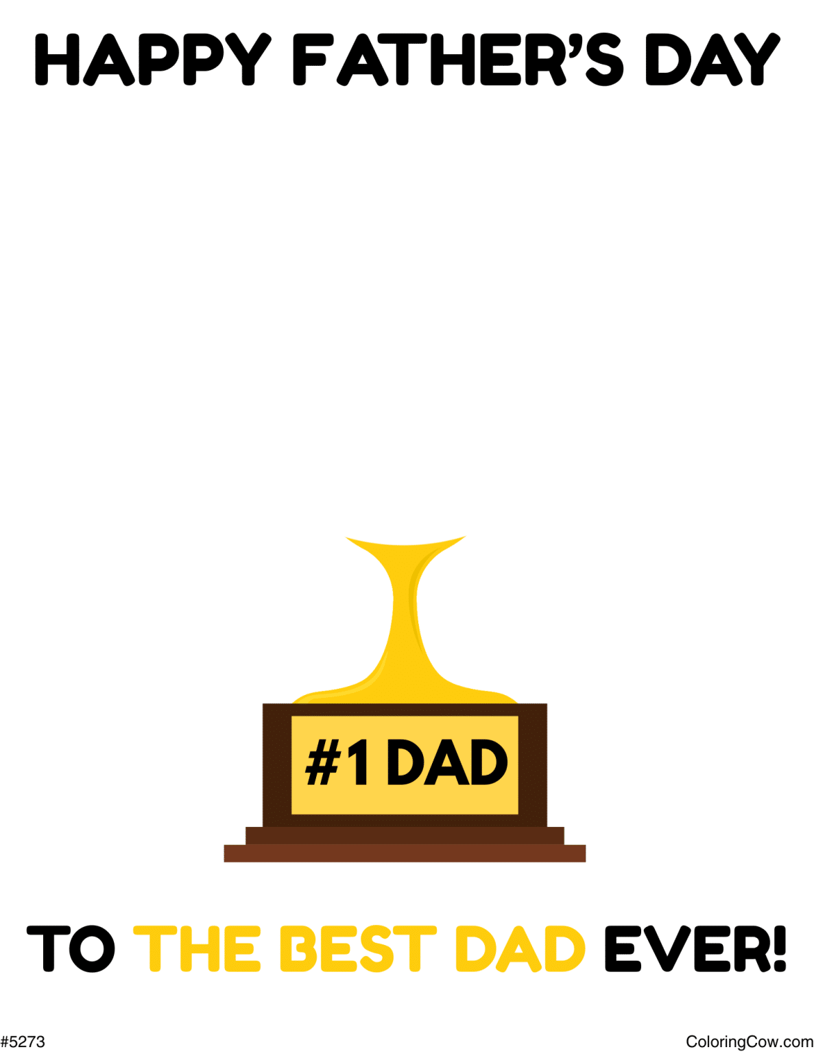 Father's Day Trophy Handprint Craft