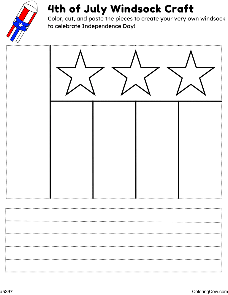 4th of July Windsock Craft