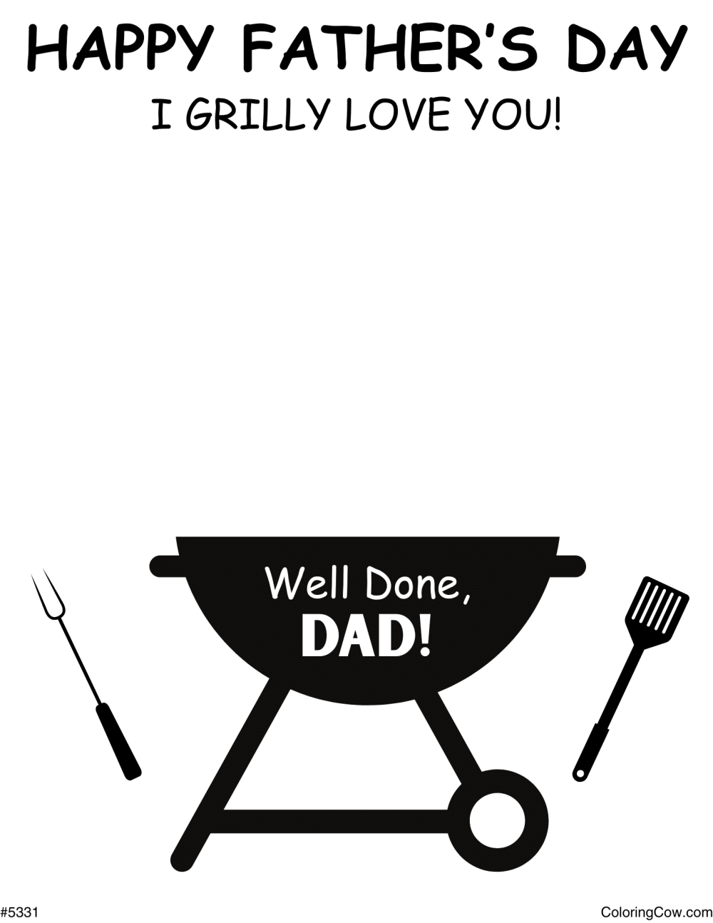 Father's Day Grill Handprint Craft