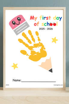 My First Day of School Handprint Craft