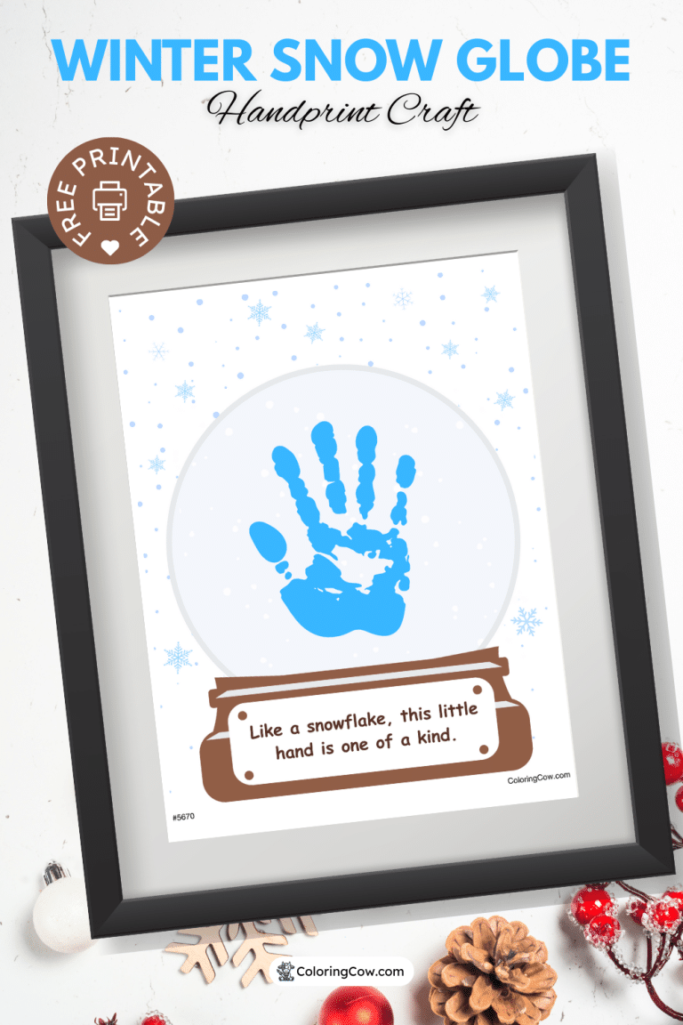Winter Snow Globe Handprint Craft