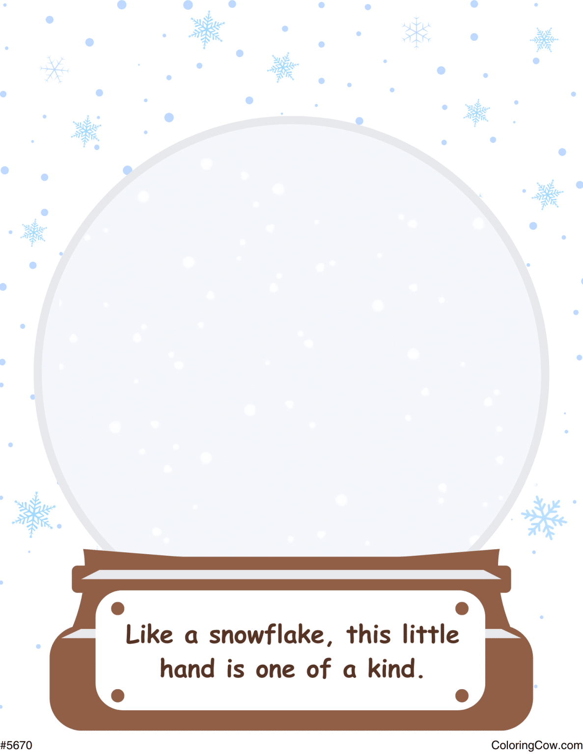 Winter Snow Globe Handprint Craft