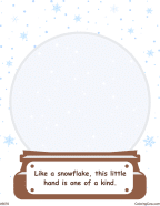 Winter Snow Globe Handprint Craft