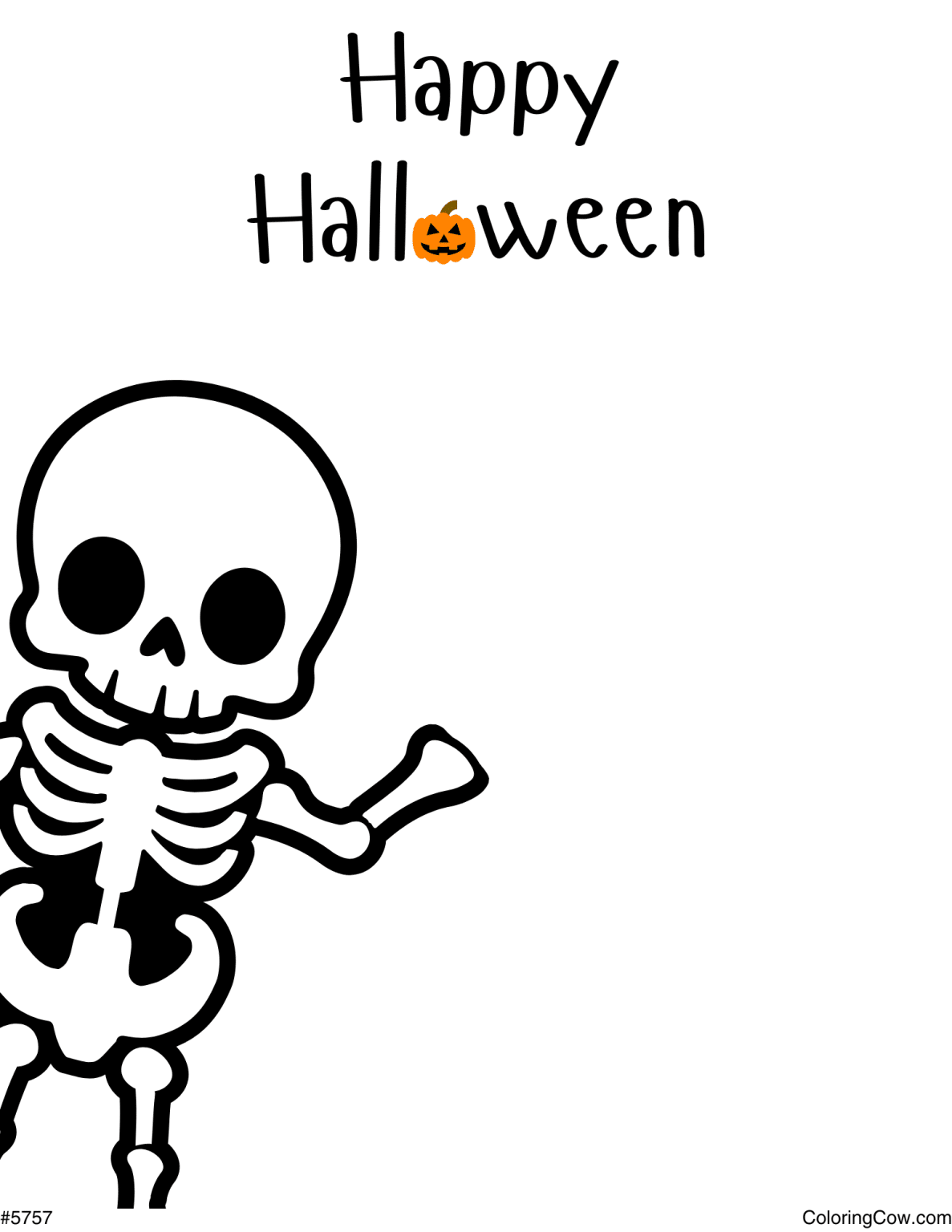 Halloween Skeleton Handprint Craft