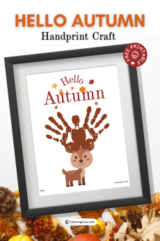 Hello Autumn Handprint Craft