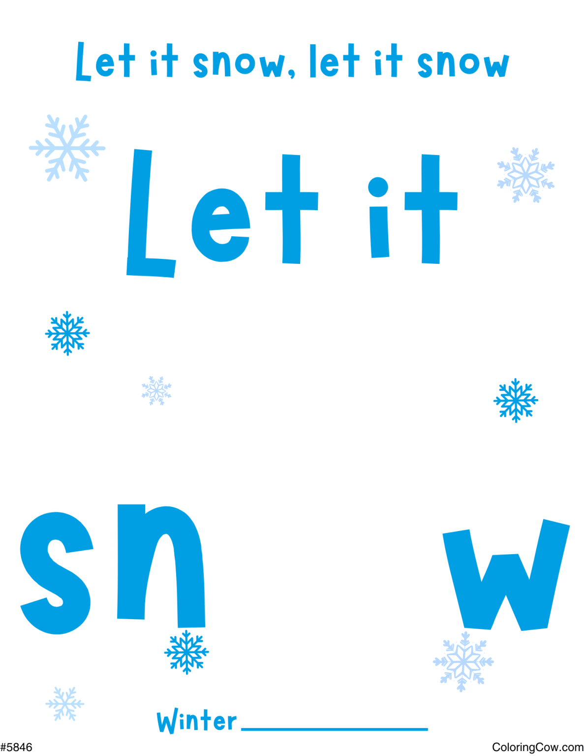 Winter "Let it Snow" Handprint Craft