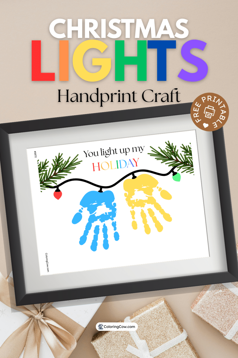 Christmas Lights Handprint Craft