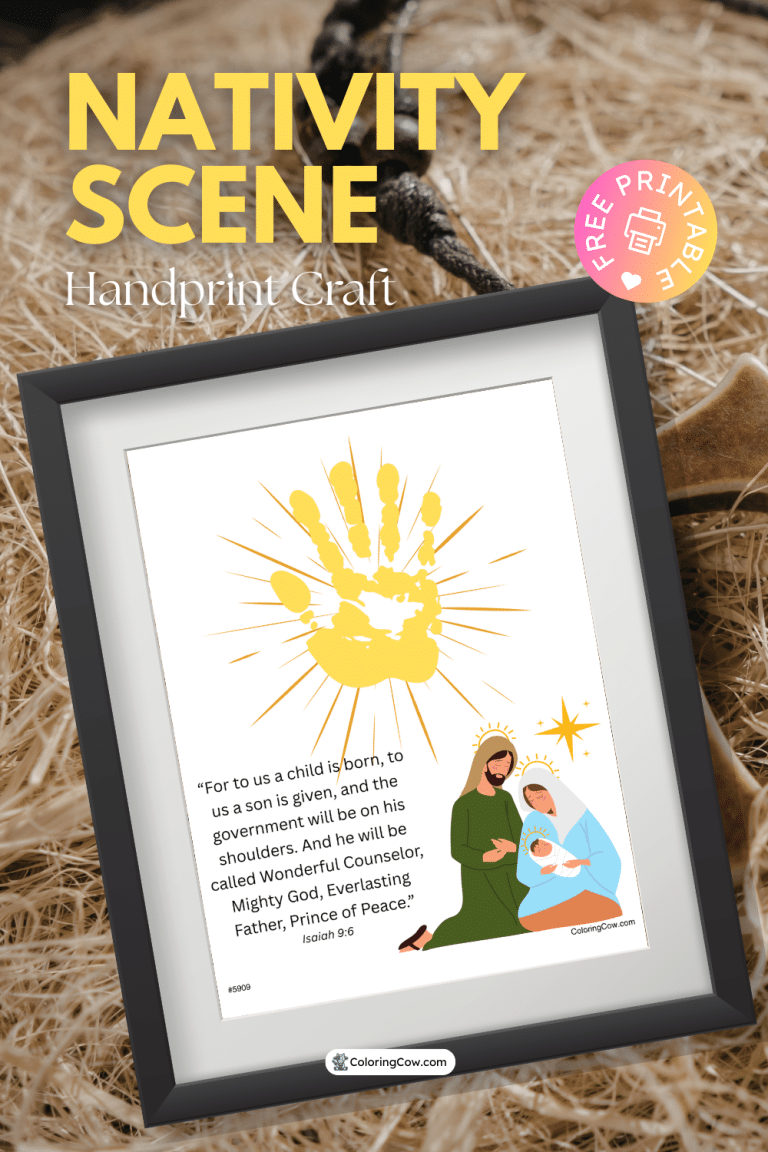 Nativity Scene Handprint Craft