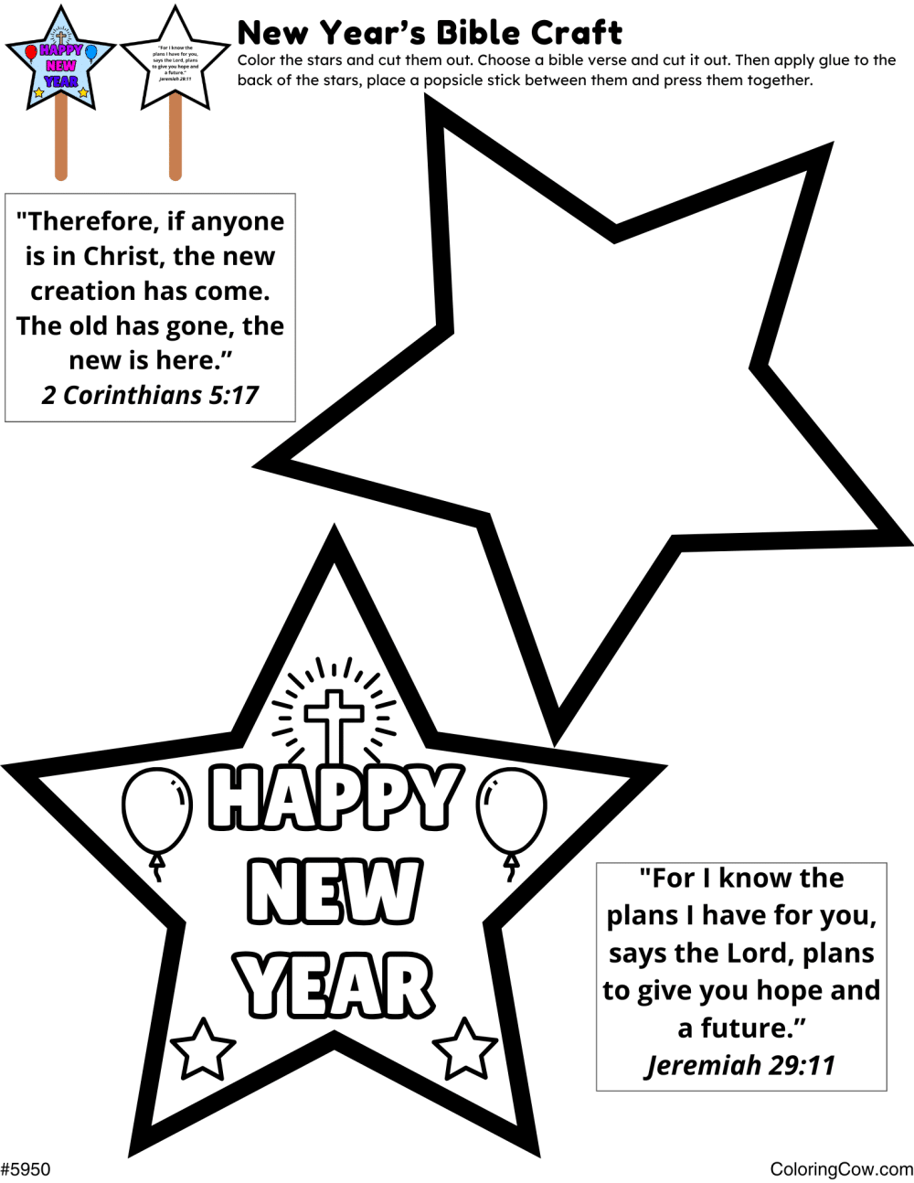 New Year’s Bible Craft