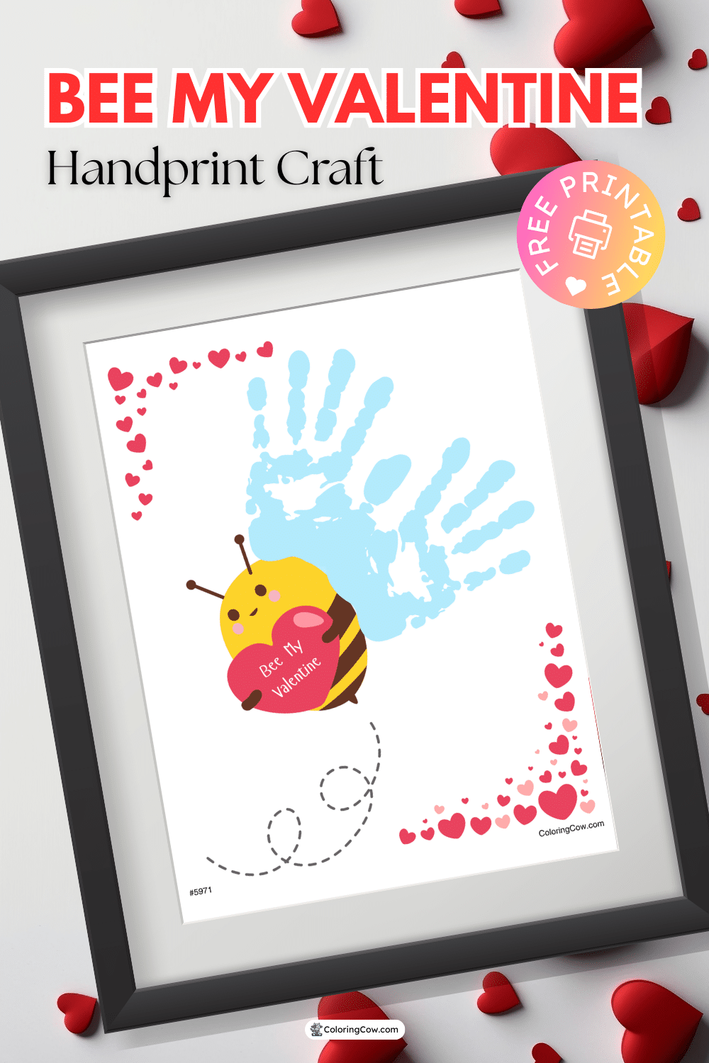 Bee My Valentine Handprint Craft