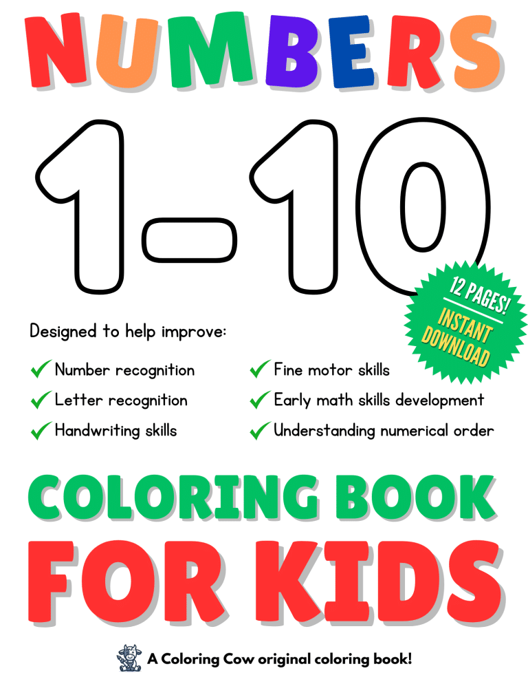 Dog Color By Number Coloring Page